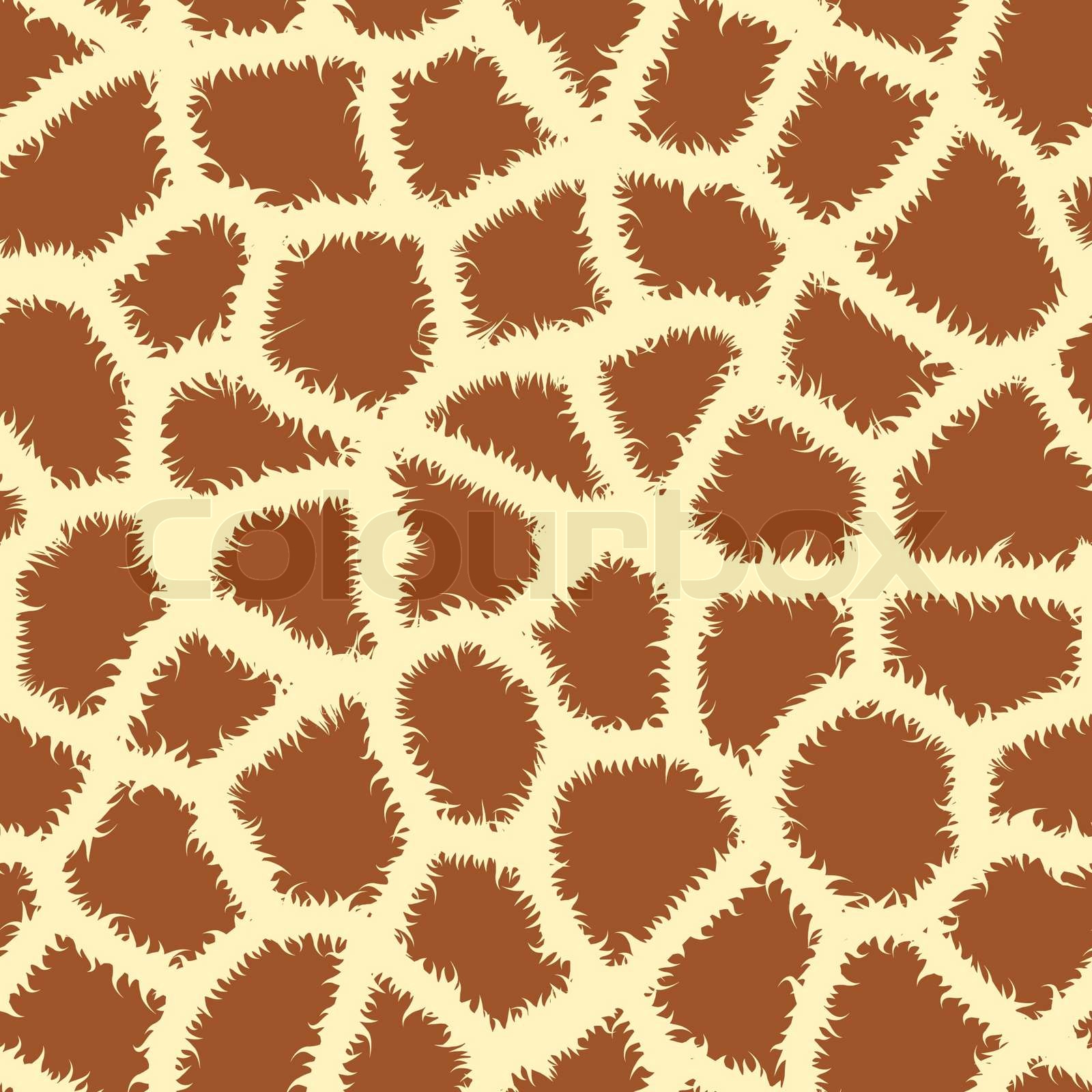 Seamless Tiling Animal Print Giraffe Vector Illustration Stock