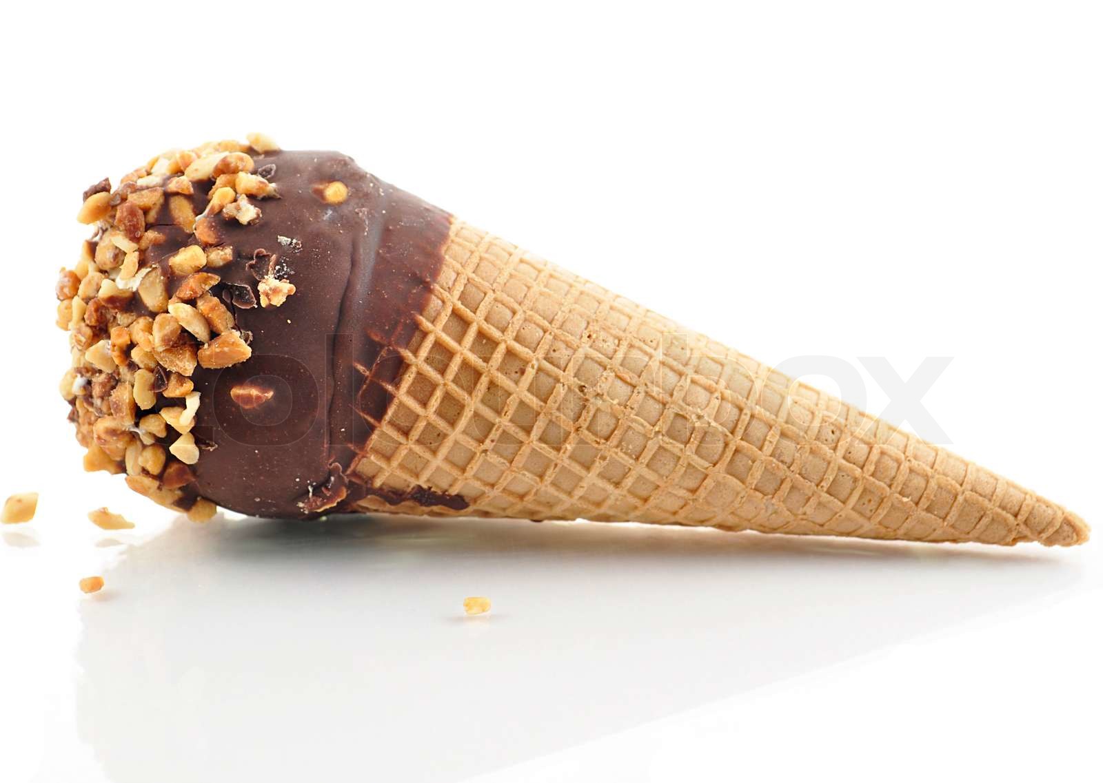 chocolate ice cream cone | Stock image | Colourbox
