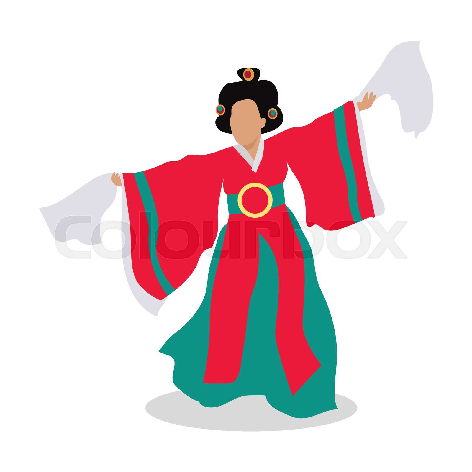 Eastern Dancer Isolated. Folk Dance Concept. Vector | Stock vector ...