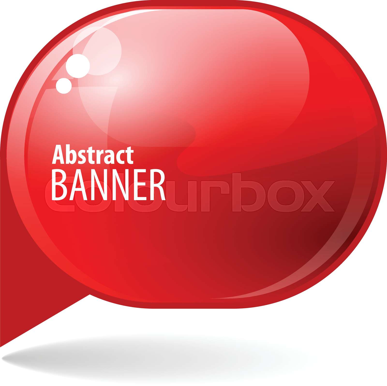 Shiny gloss red 3d banner | Stock vector | Colourbox