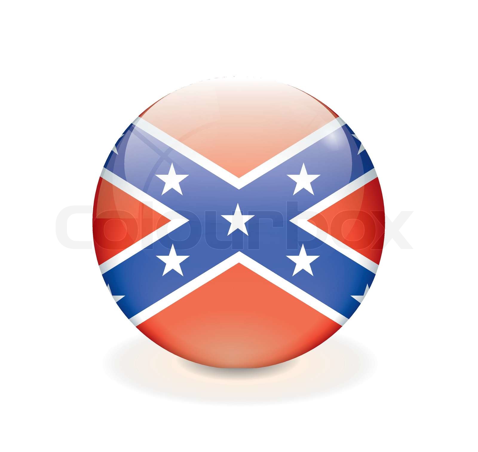 Round confederate vector flag | Stock vector | Colourbox