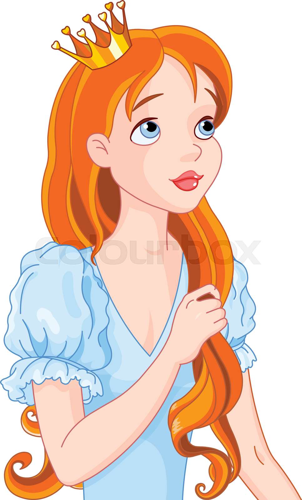 Red Haired Princess | Stock vector | Colourbox