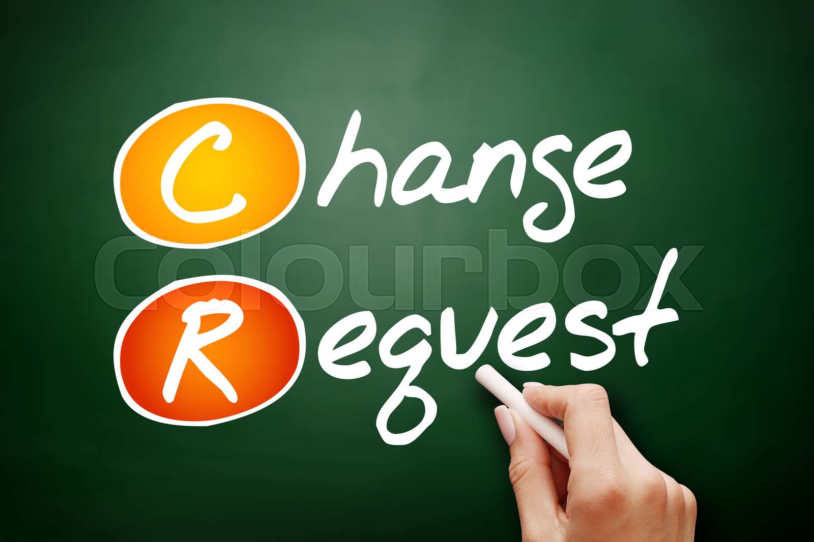 Hand drawn CR - Change Request | Stock image | Colourbox