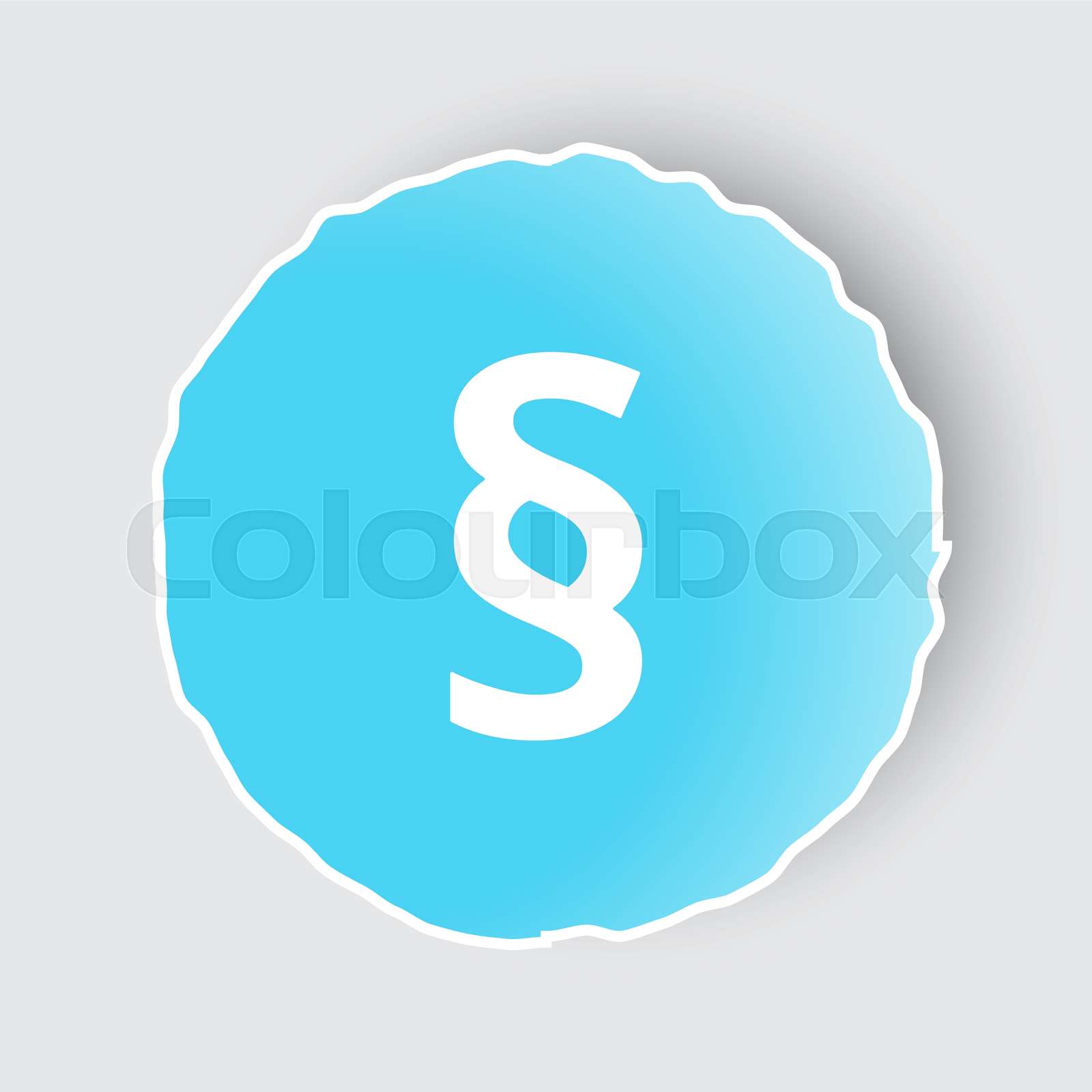 Blue app button with Paragraph icon on white. | Stock vector | Colourbox
