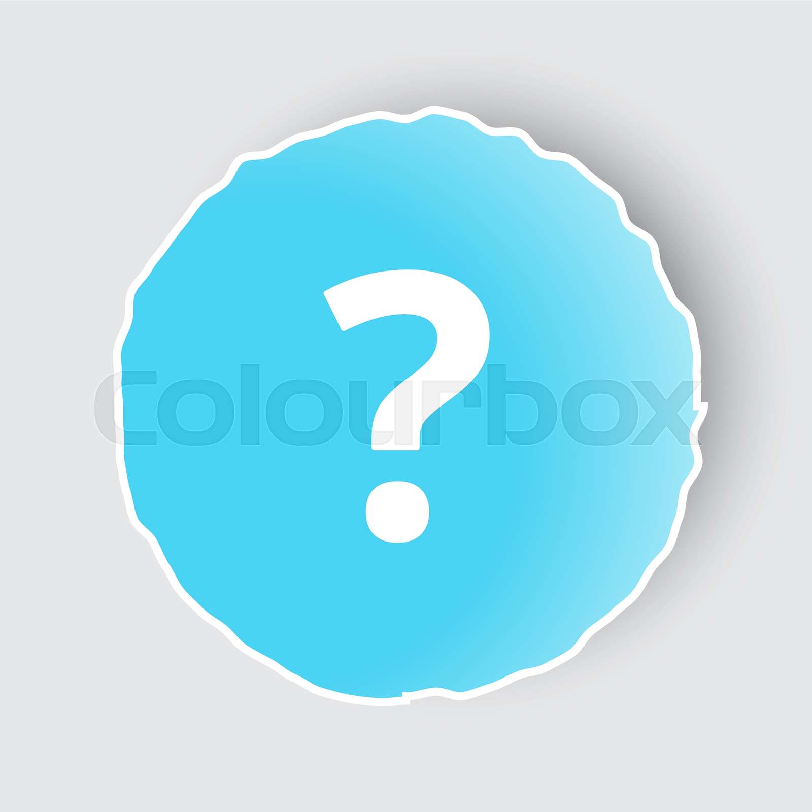 Blue app button with Question Mark icon on white. | Stock vector ...