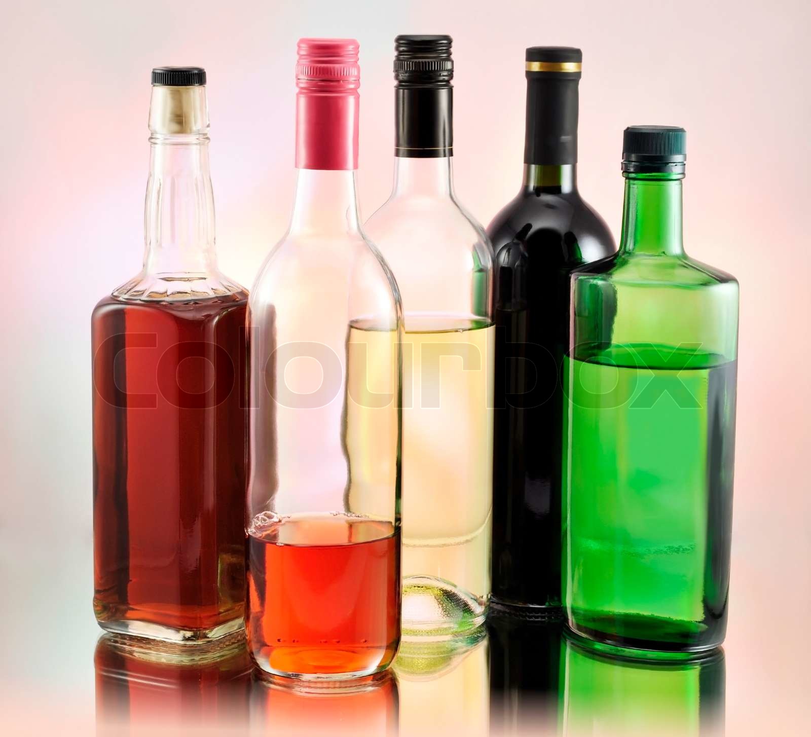 bottles with alcohol | Stock image | Colourbox