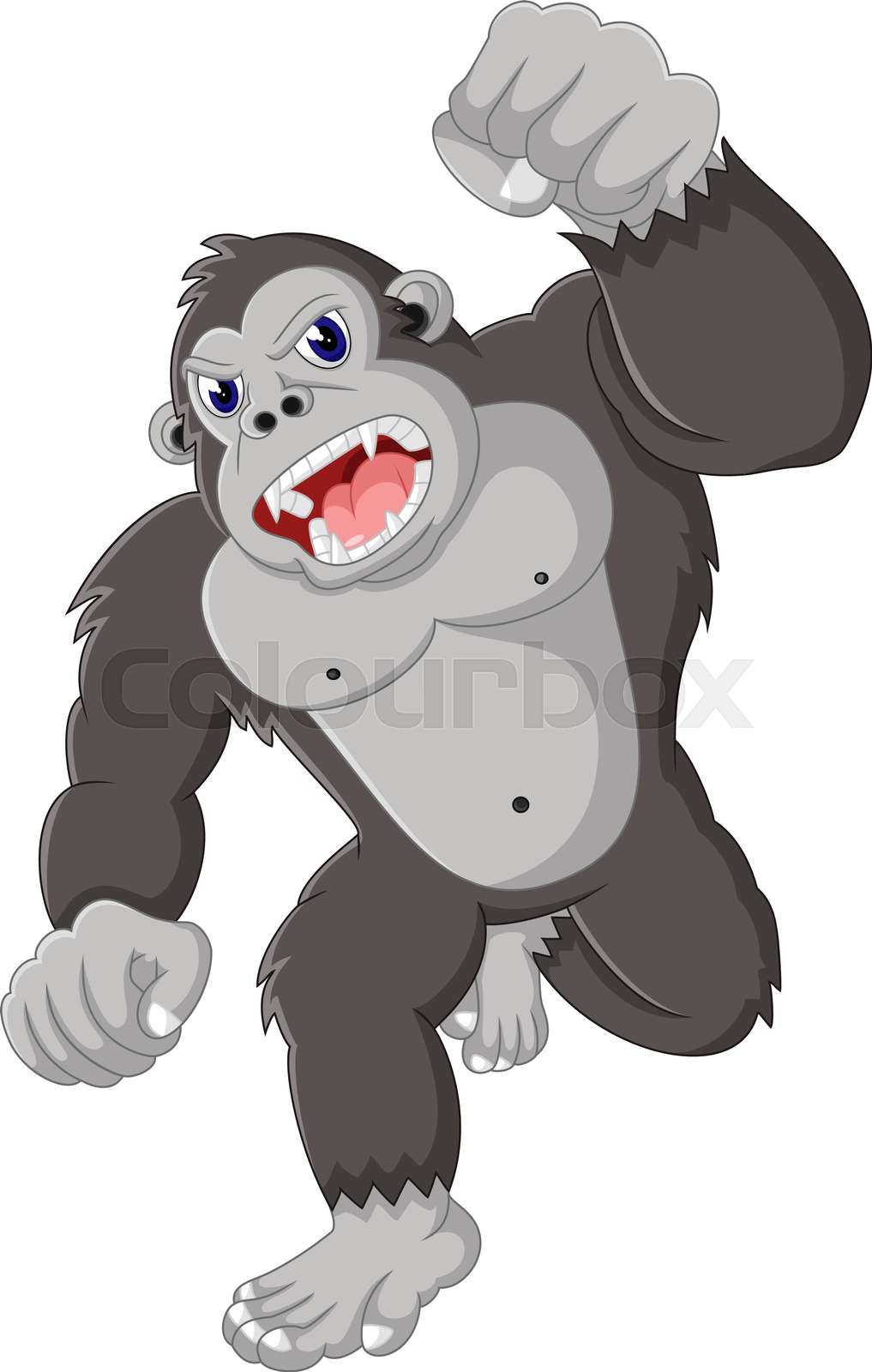 illustration of Angry gorilla cartoon | Stock vector | Colourbox