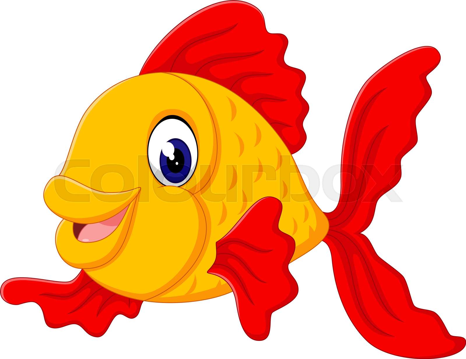 illustration of cute fish cartoon | Stock vector | Colourbox