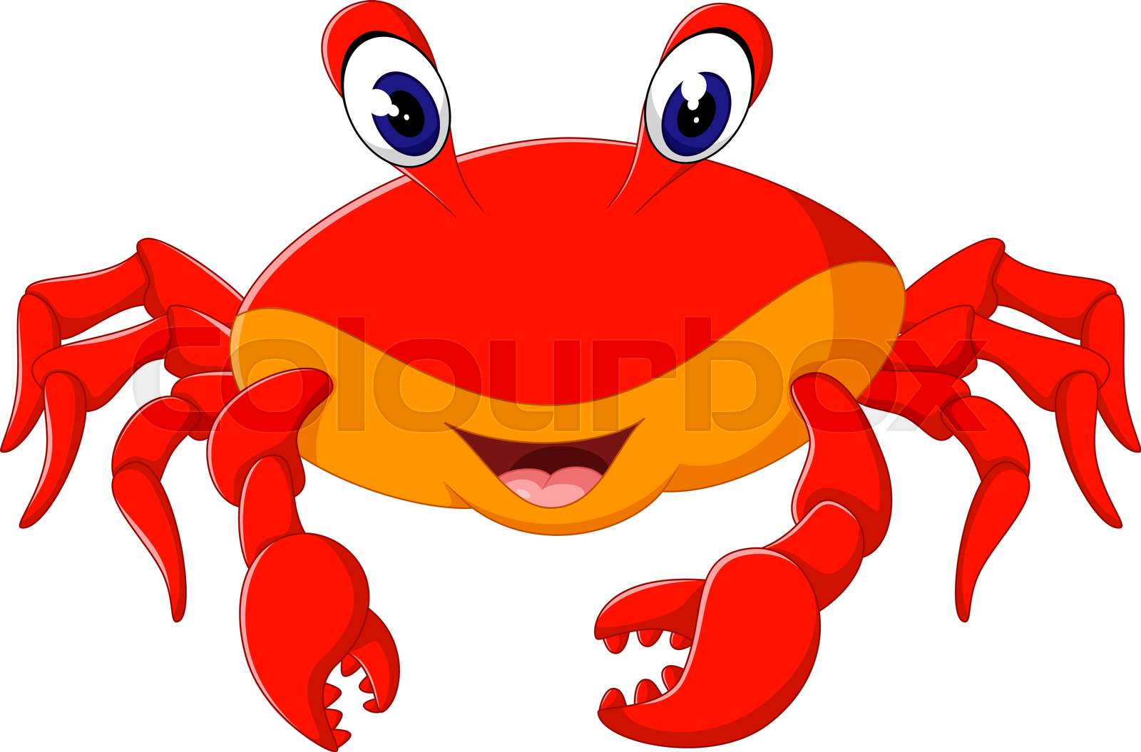illustration of cute crab cartoon | Stock vector | Colourbox