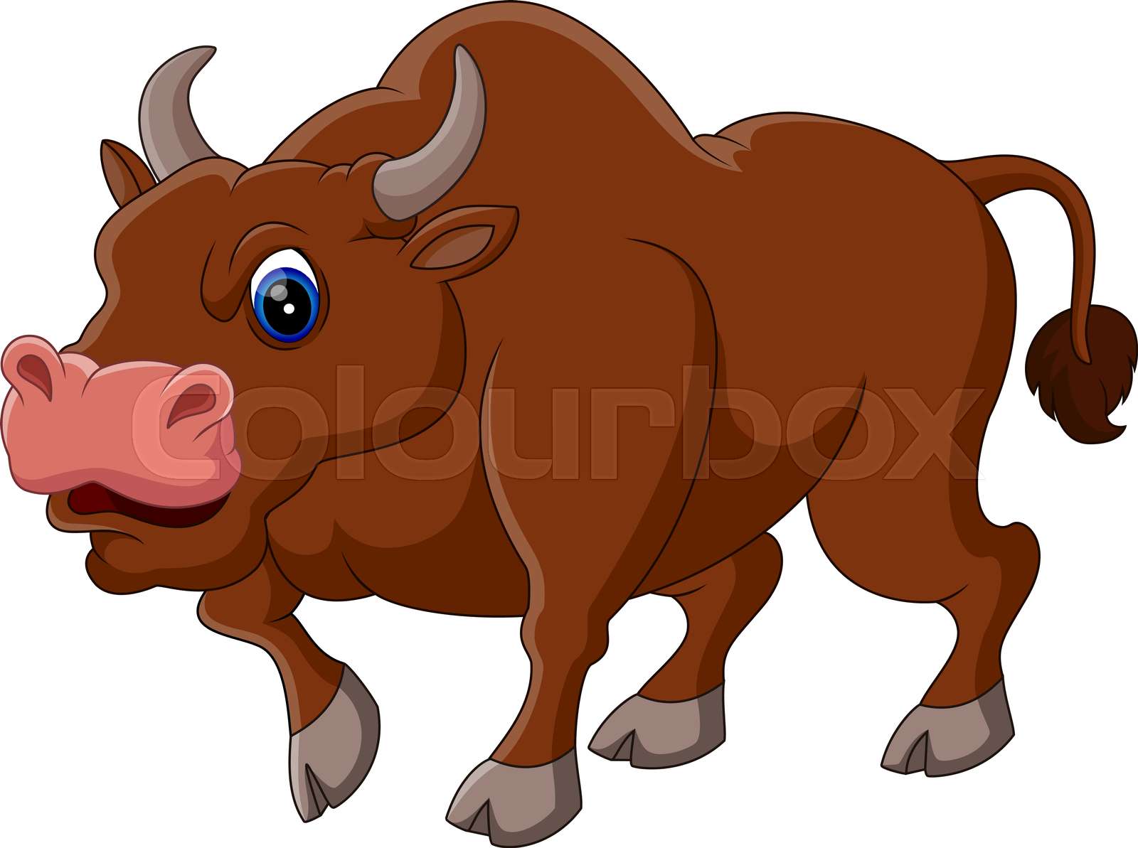 illustration of Strong bull cartoon | Stock vector | Colourbox