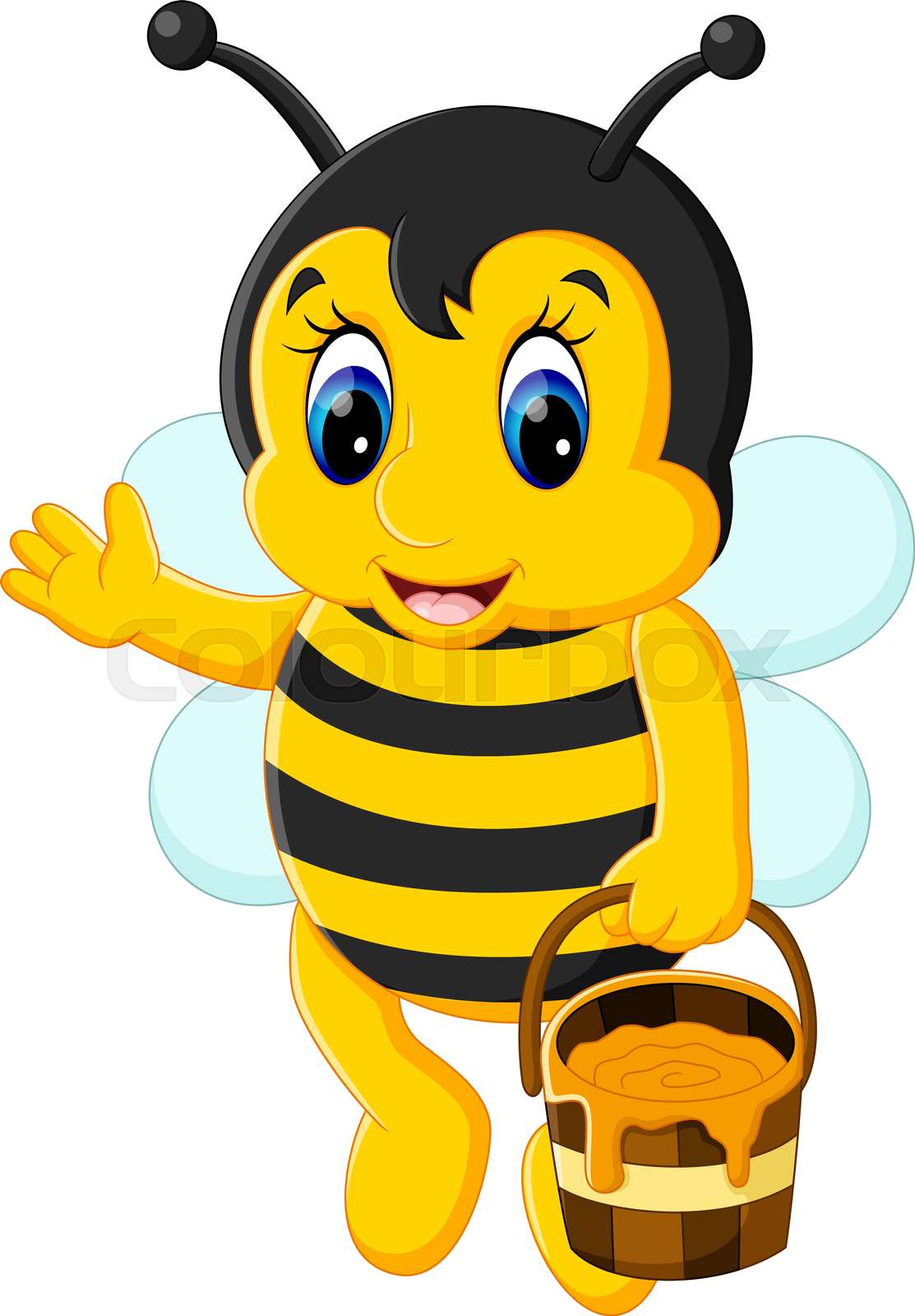 biene, cartoon, vektor | Stock-Vektor | Colourbox