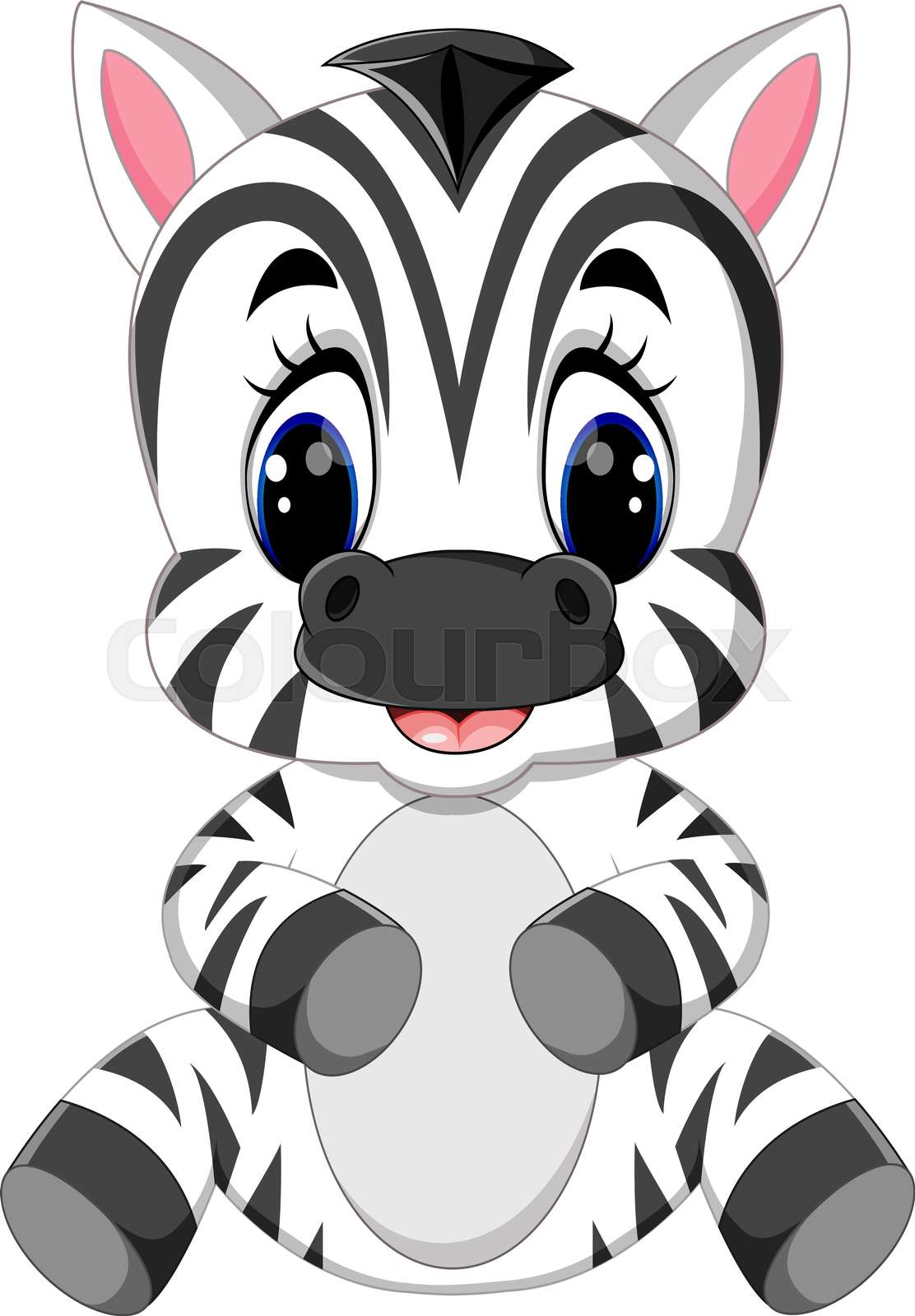 zebra, dyr, tegneserie | Stock vektor | Colourbox