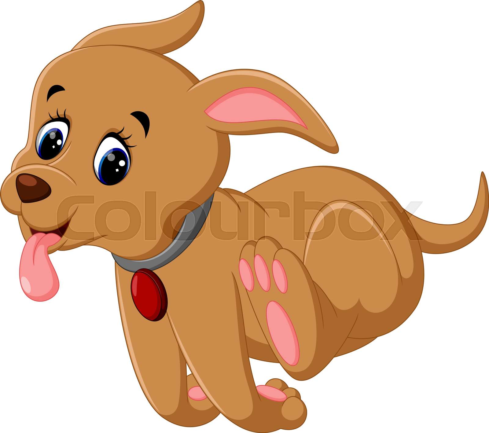 hund, niedlich, cartoon | Stock-Vektor | Colourbox