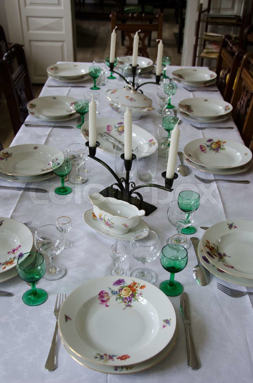 old fashioned dinner table | Stock image | Colourbox