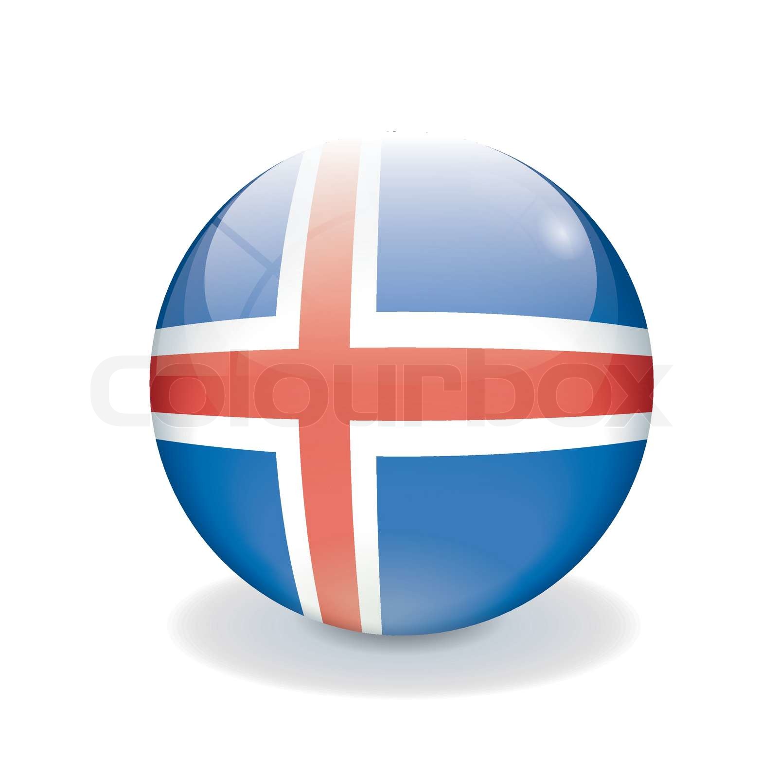 Round vector flag of Iceland | Stock vector | Colourbox
