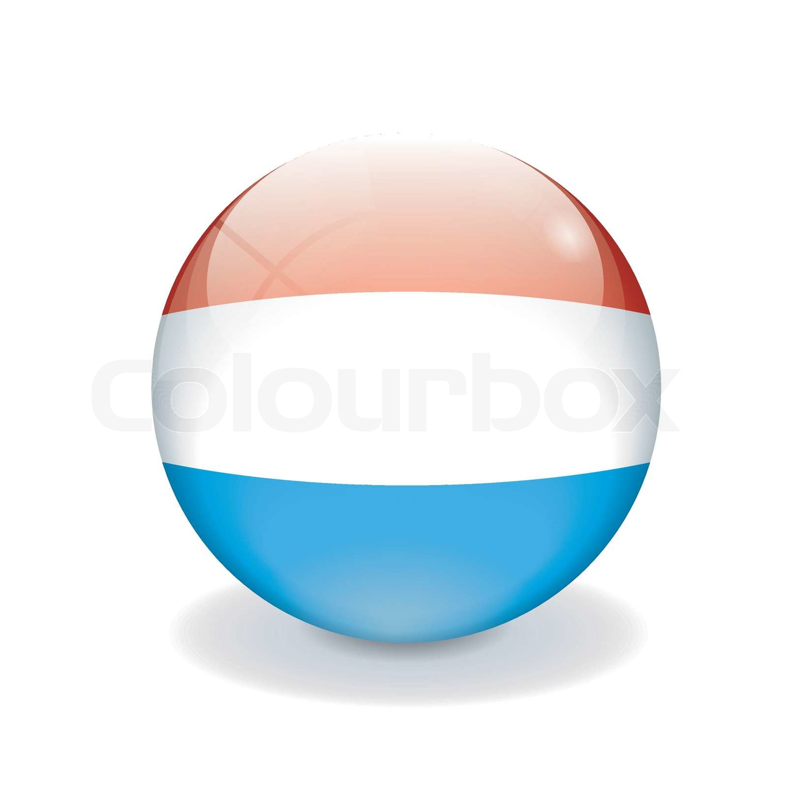 Round vector flag of Luxembourg | Stock vector | Colourbox
