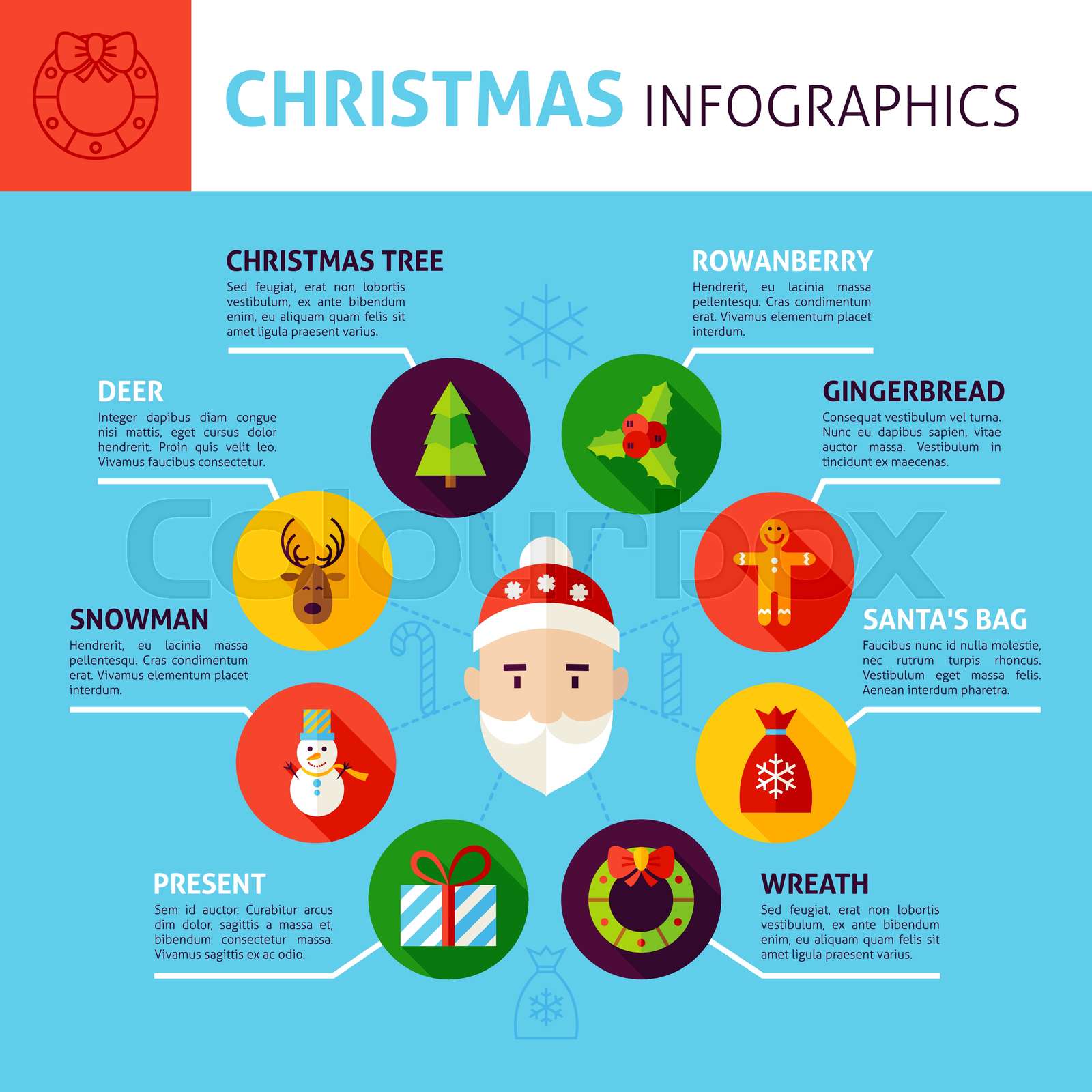 Christmas Concept Infographics | Stock vector | Colourbox