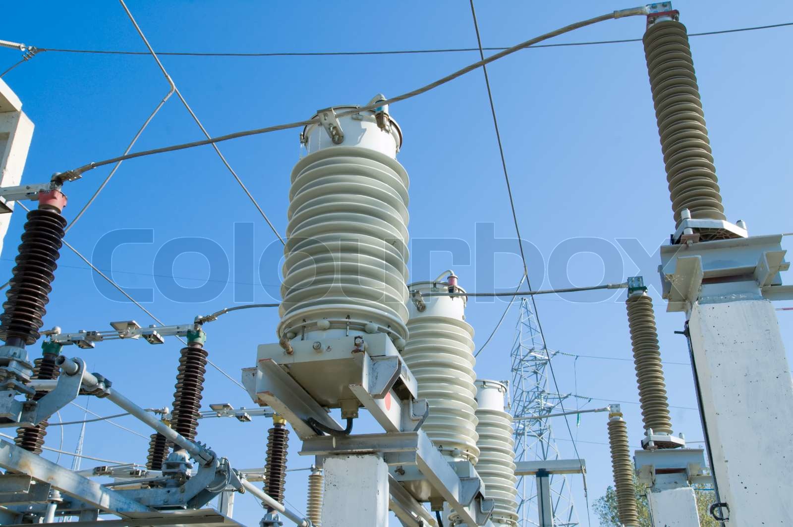 high voltage station equipment | Stock image | Colourbox