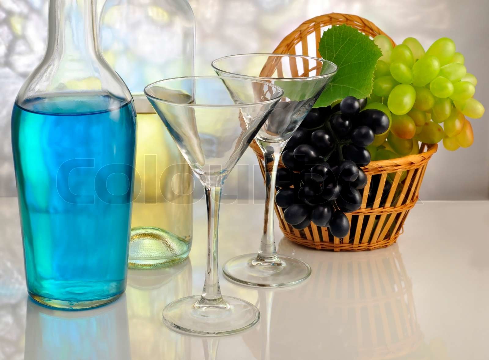 arrangement of alcoholic drinks | Stock image | Colourbox