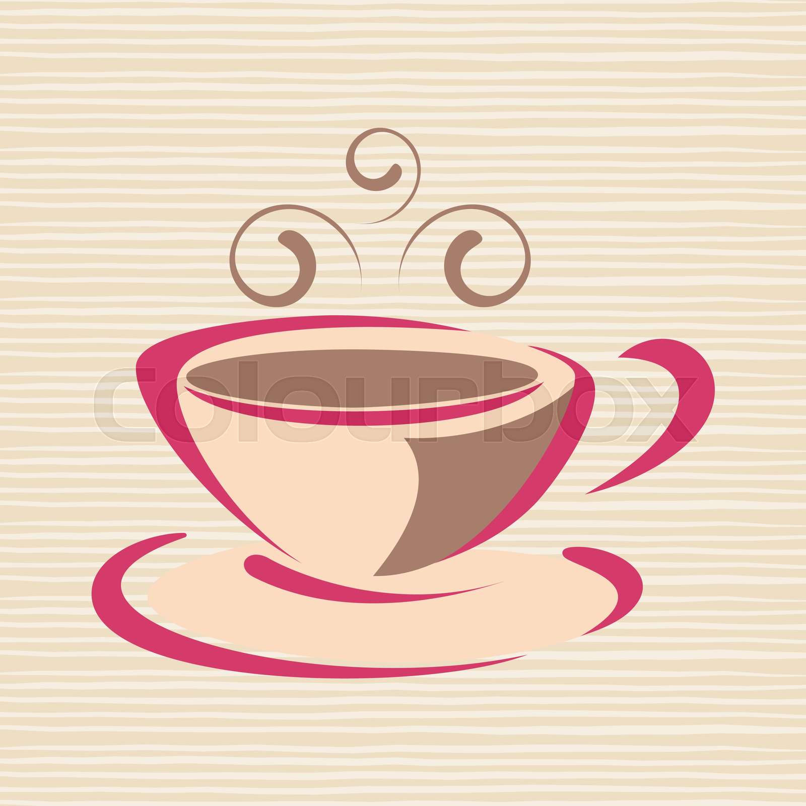 Cup of coffee with smoke. | Stock vector | Colourbox