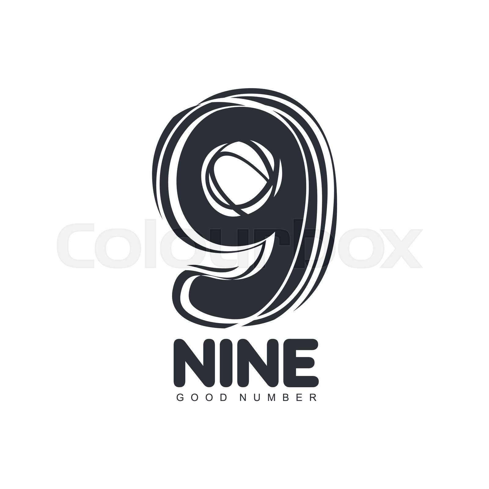 zahl, neun, vektor | Stock-Vektor | Colourbox