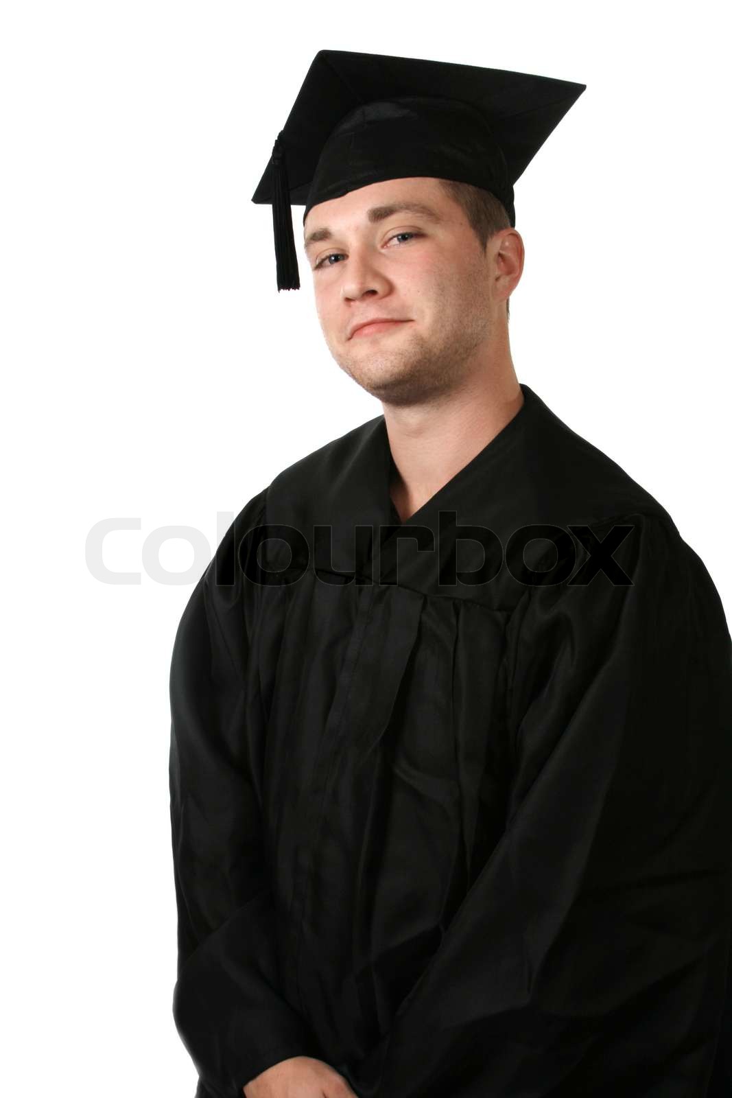 A man in a graduation cap and gown | Stock image | Colourbox