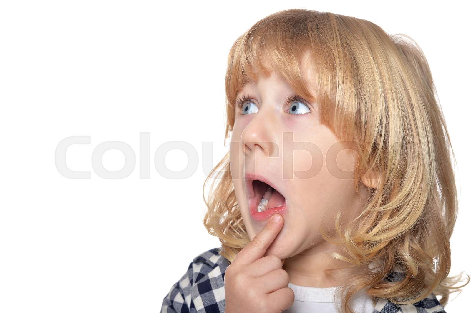 Exited little boy | Stock image | Colourbox