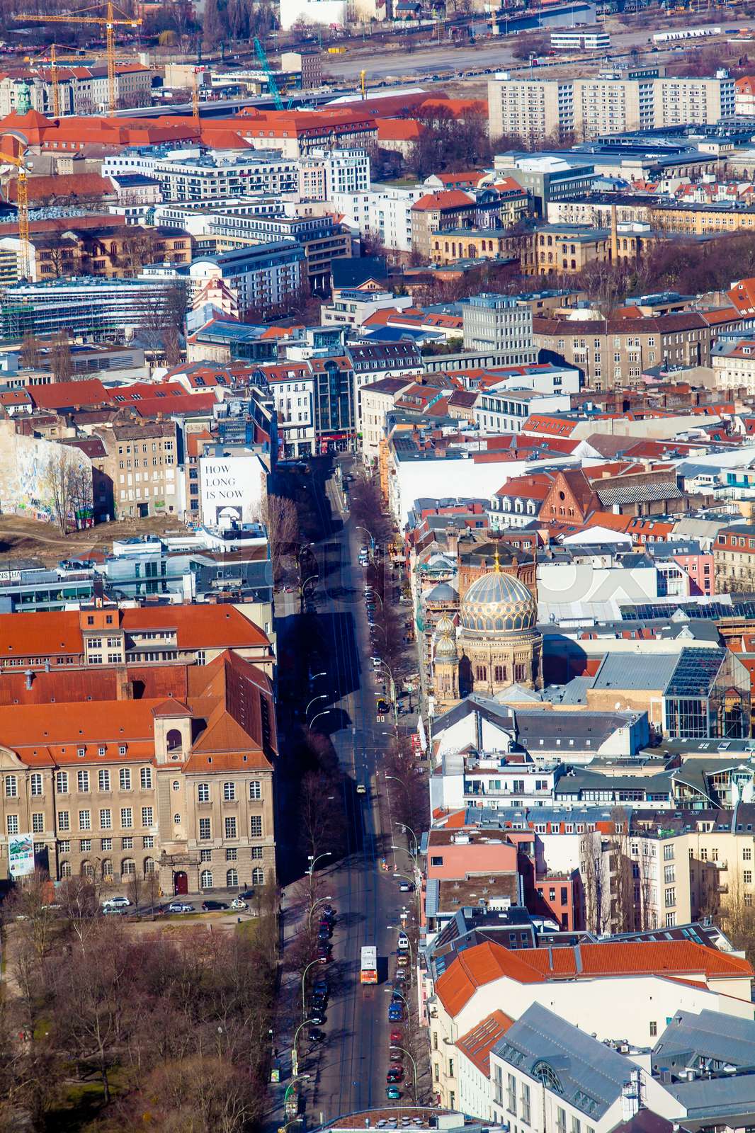 BERLIN, GERMANY - MARCH 22, 2015: Aerial bird eye view of the city of ...