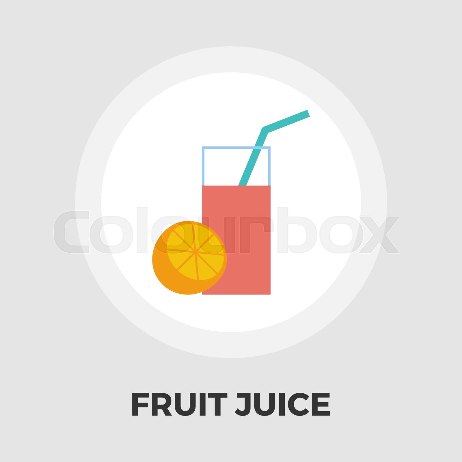Fruit juice flat icon | Stock vector | Colourbox