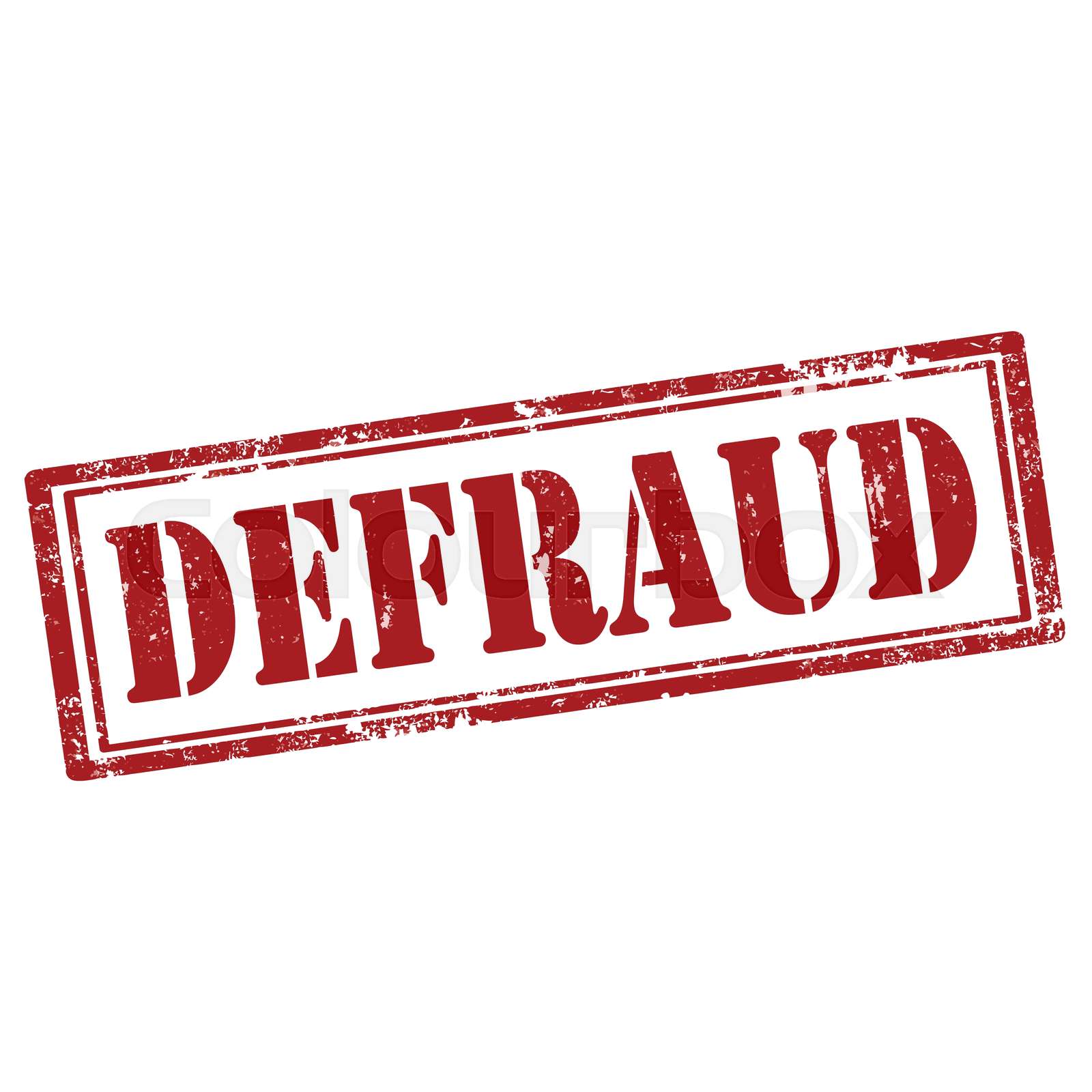 Defraud-red stamp | Stock vector | Colourbox