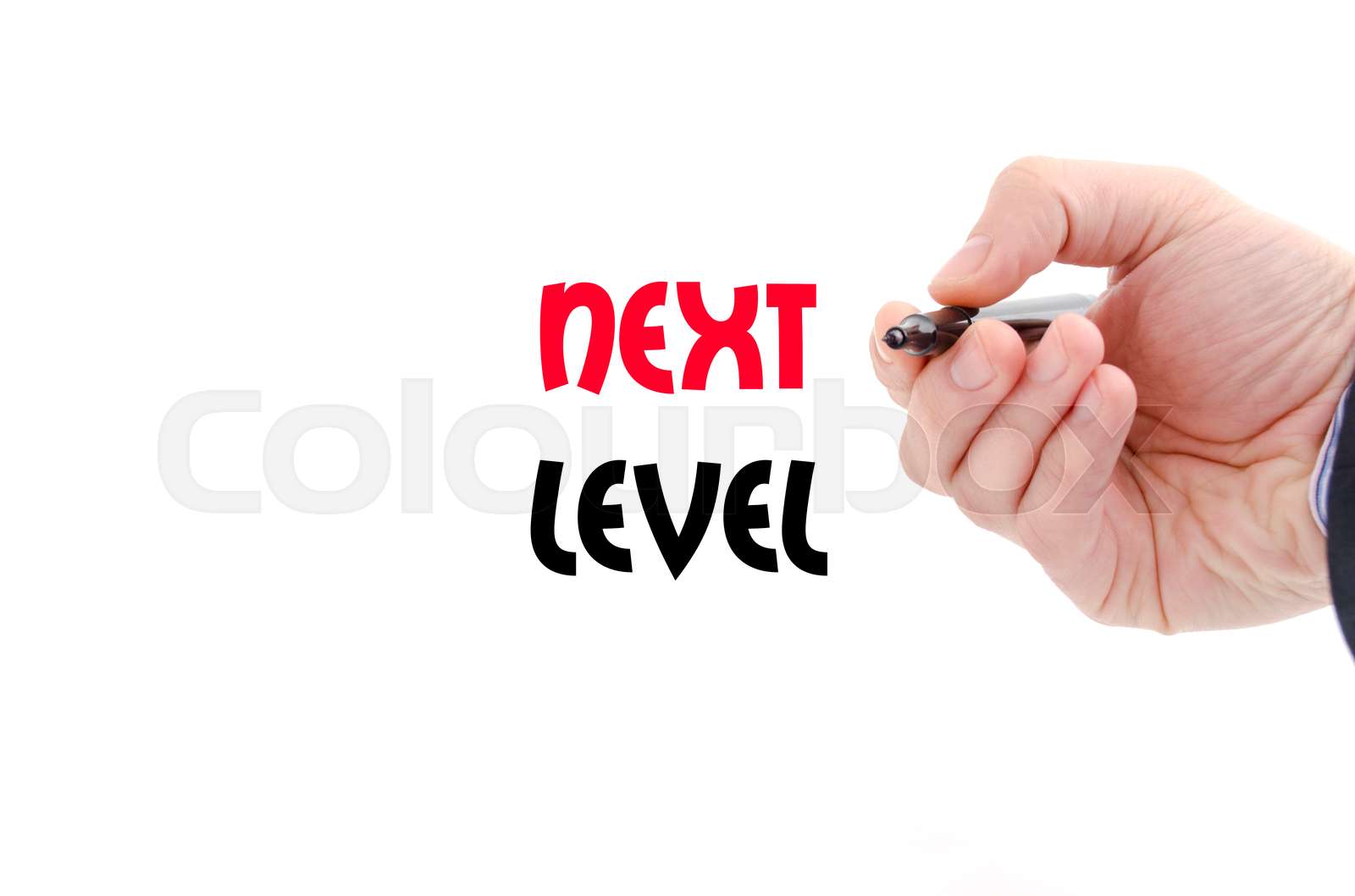 Next level text concept | Stock image | Colourbox