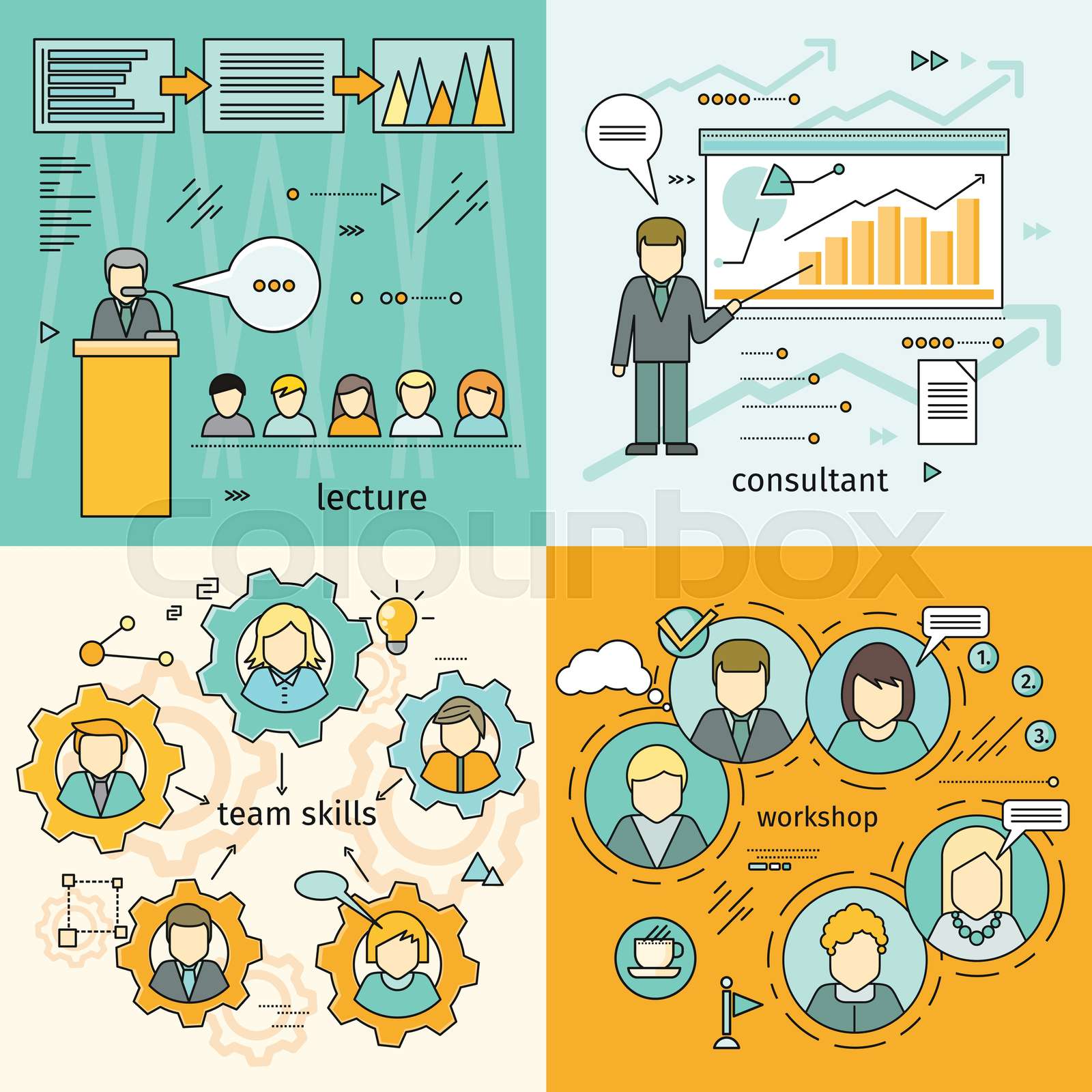 Set of Business Education Banners | Stock vector | Colourbox