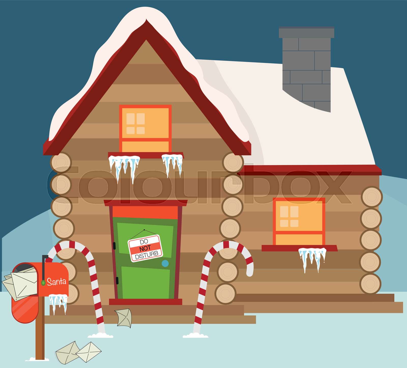 Christmas Santa house | Stock vector | Colourbox