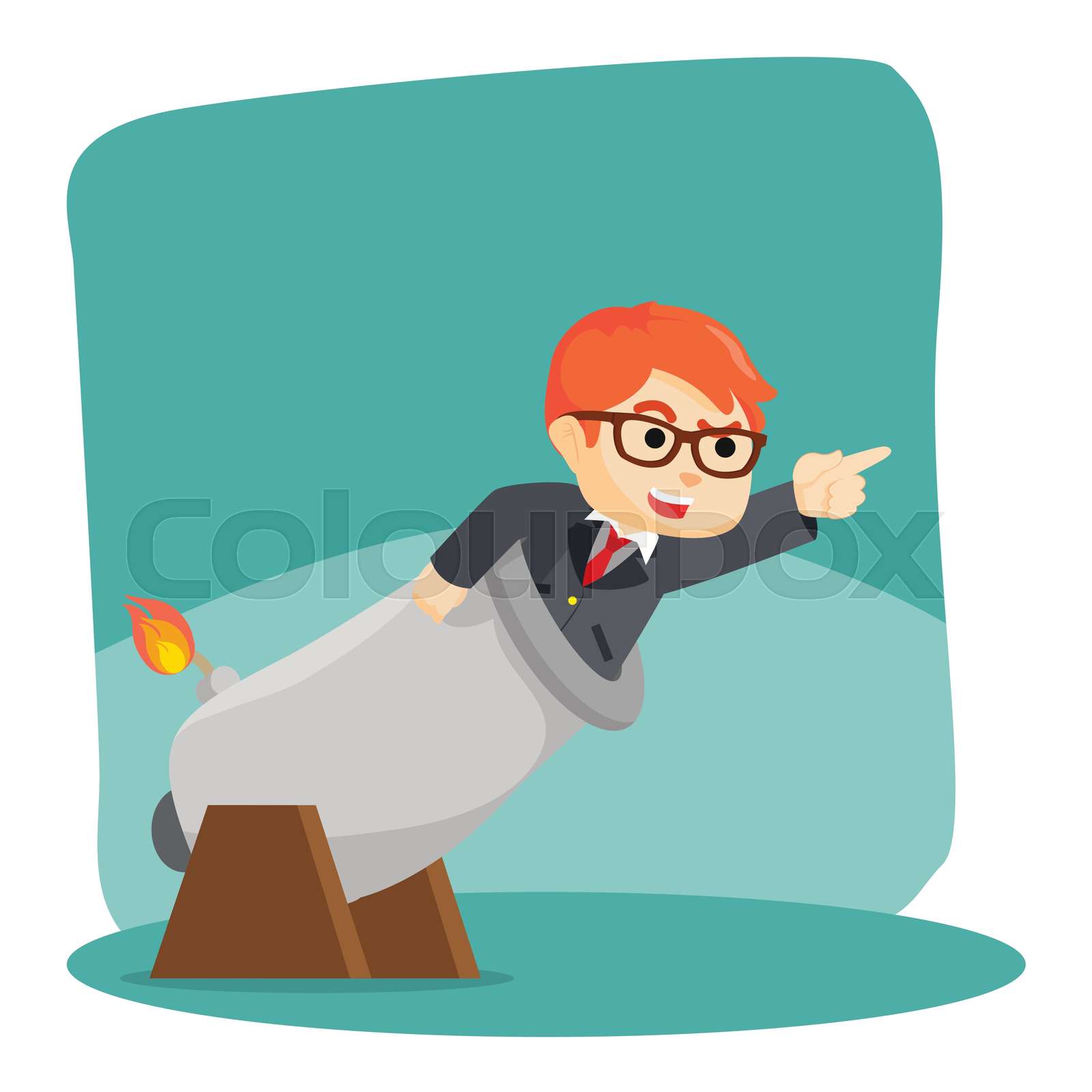 inside cannon ball | Stock vector | Colourbox