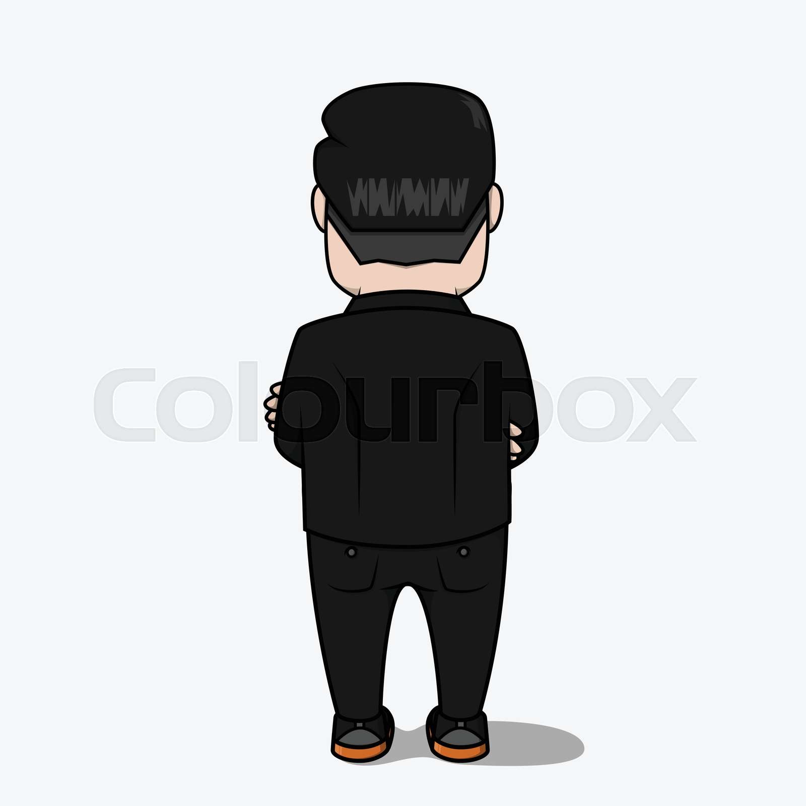 Business man from back | Stock vector | Colourbox