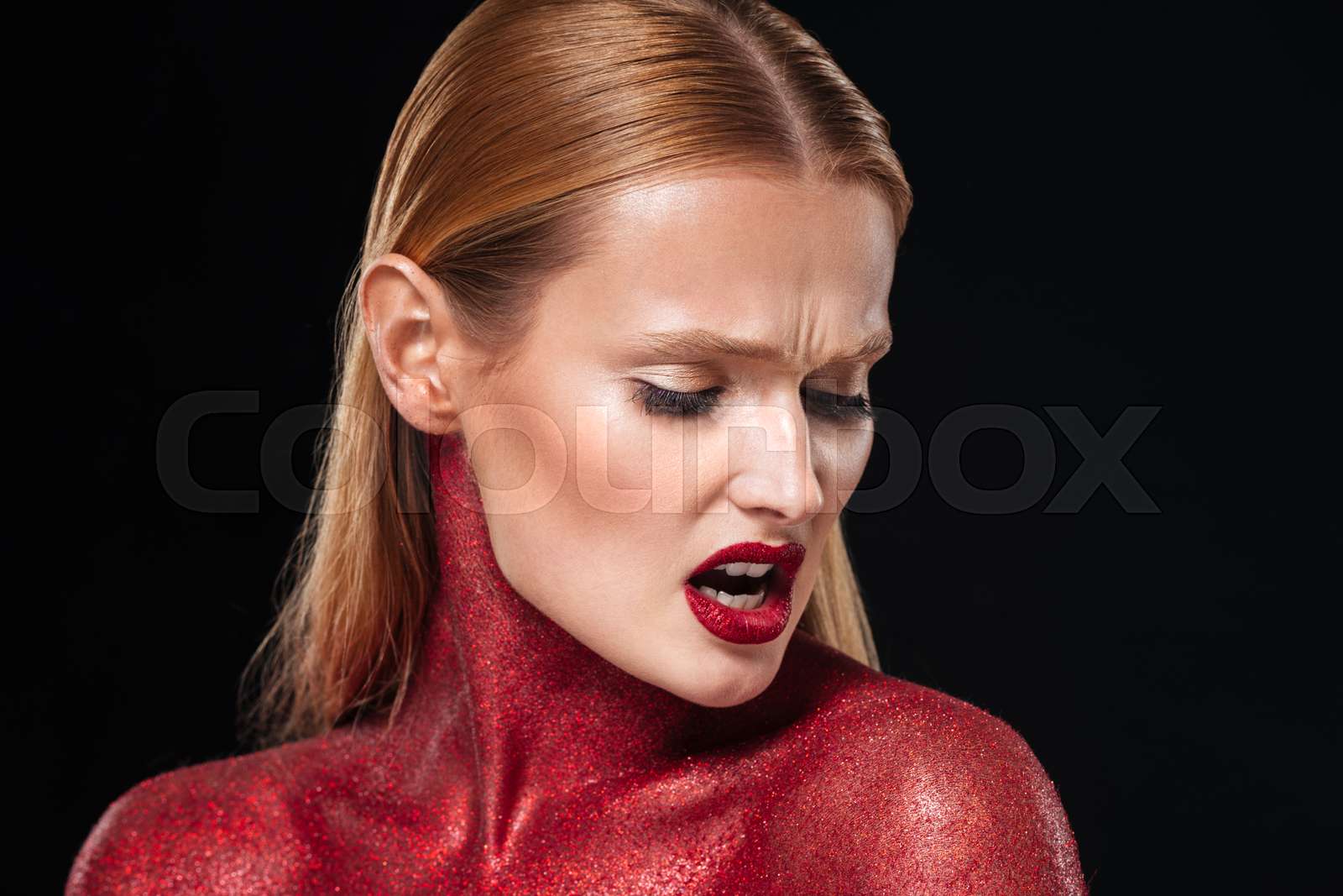 Red bodypaint | Stock image | Colourbox
