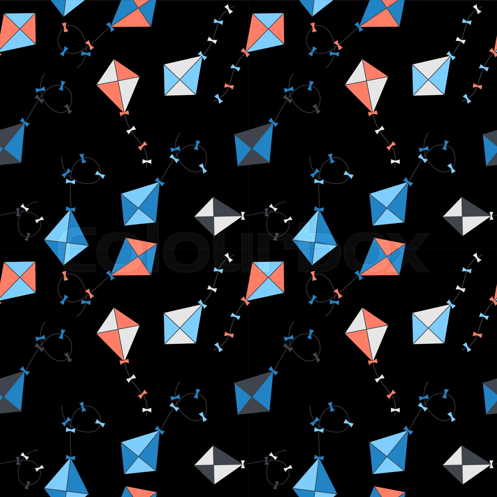 Kite Seamless Pattern Background Vector Illustration | Stock vector ...