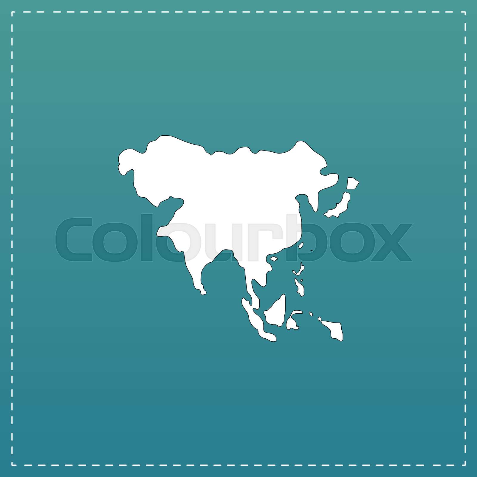 Asia map vector | Stock vector | Colourbox