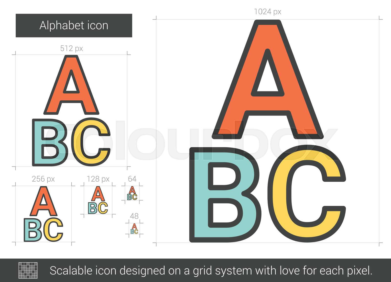 abc, form, lehrend | Stock-Vektor | Colourbox