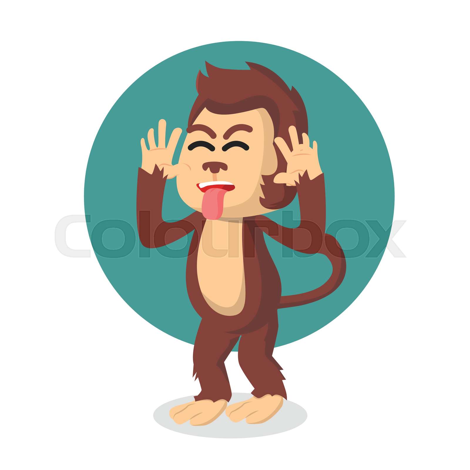 monkey mocking vector illustration design | Stock vector | Colourbox