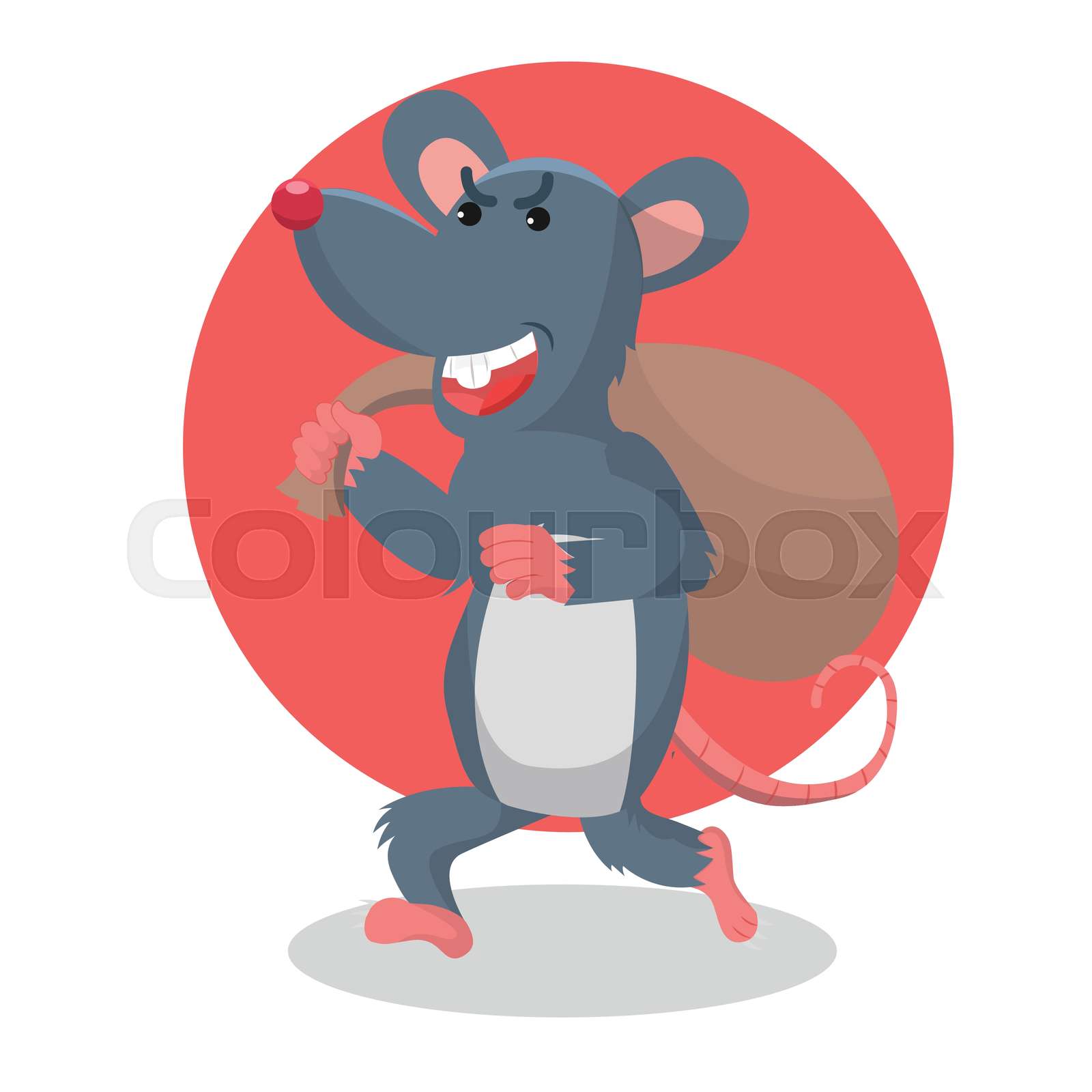 mouse stealing and running | Stock vector | Colourbox