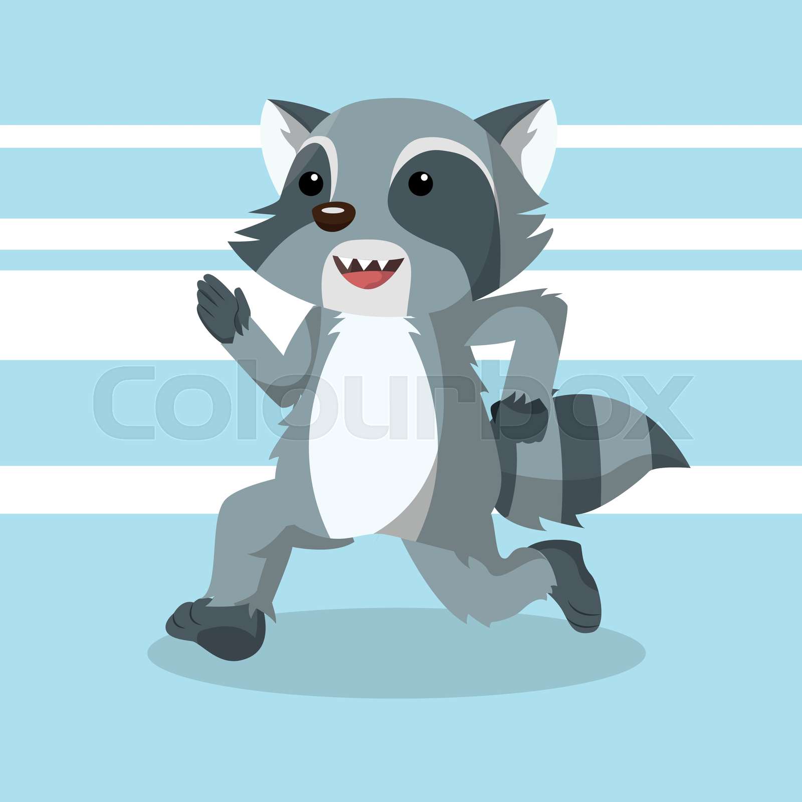 raccoon running vector illustration design | Stock vector | Colourbox