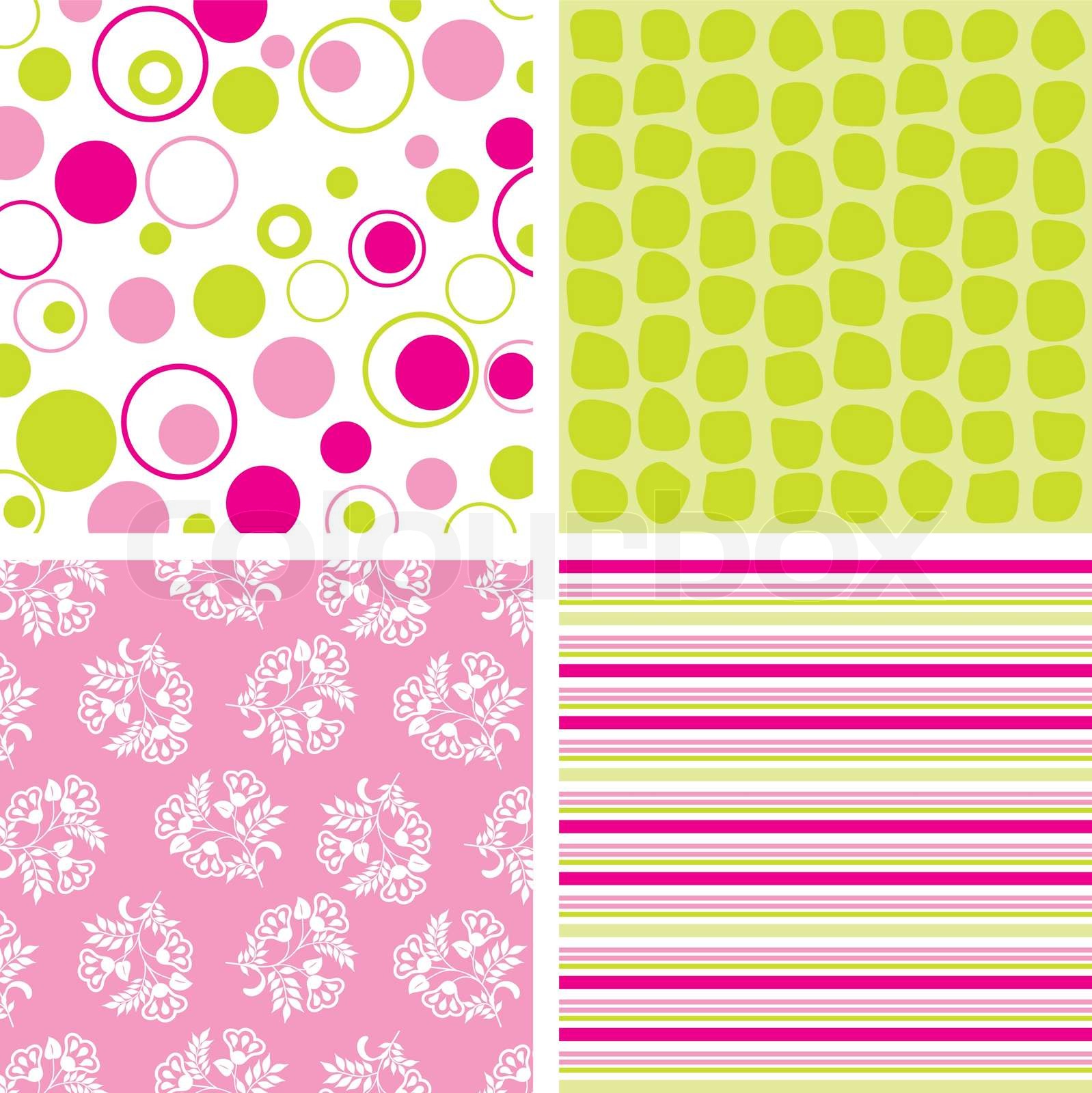 Scrapbook patterns for design, vector illustration | Stock vector ...