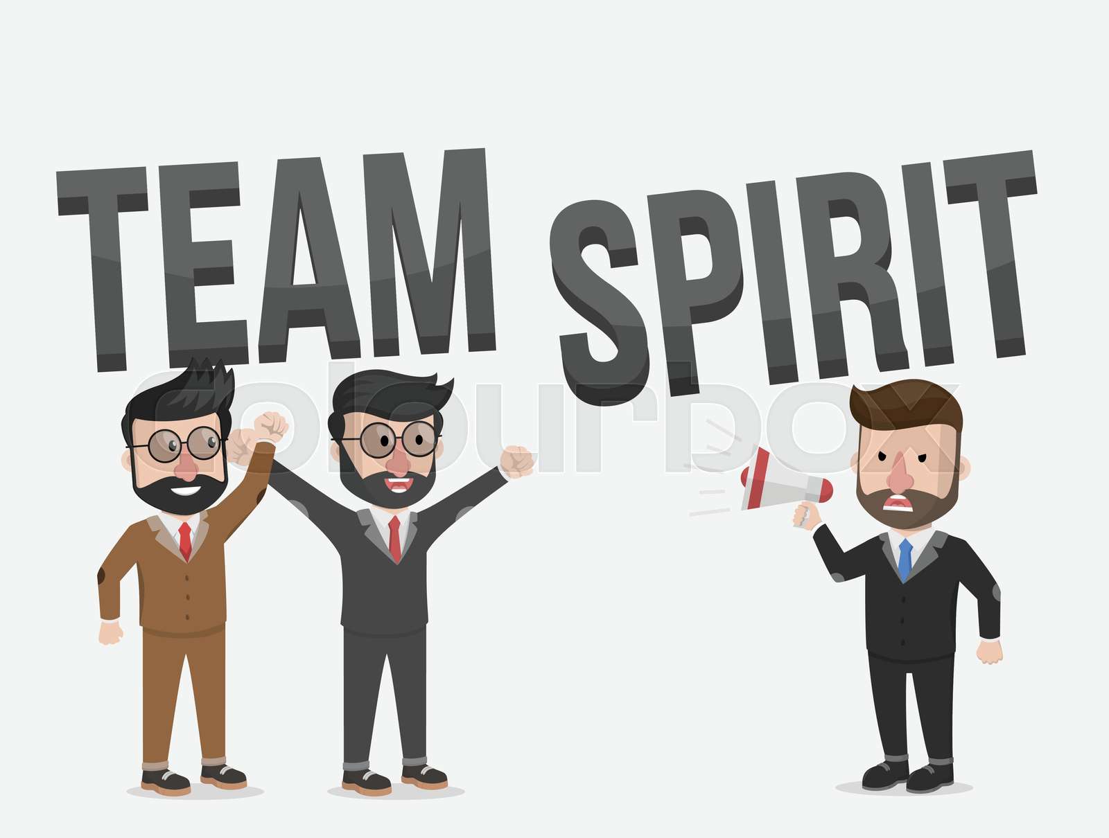 team spirit business illustration concept | Stock vector | Colourbox
