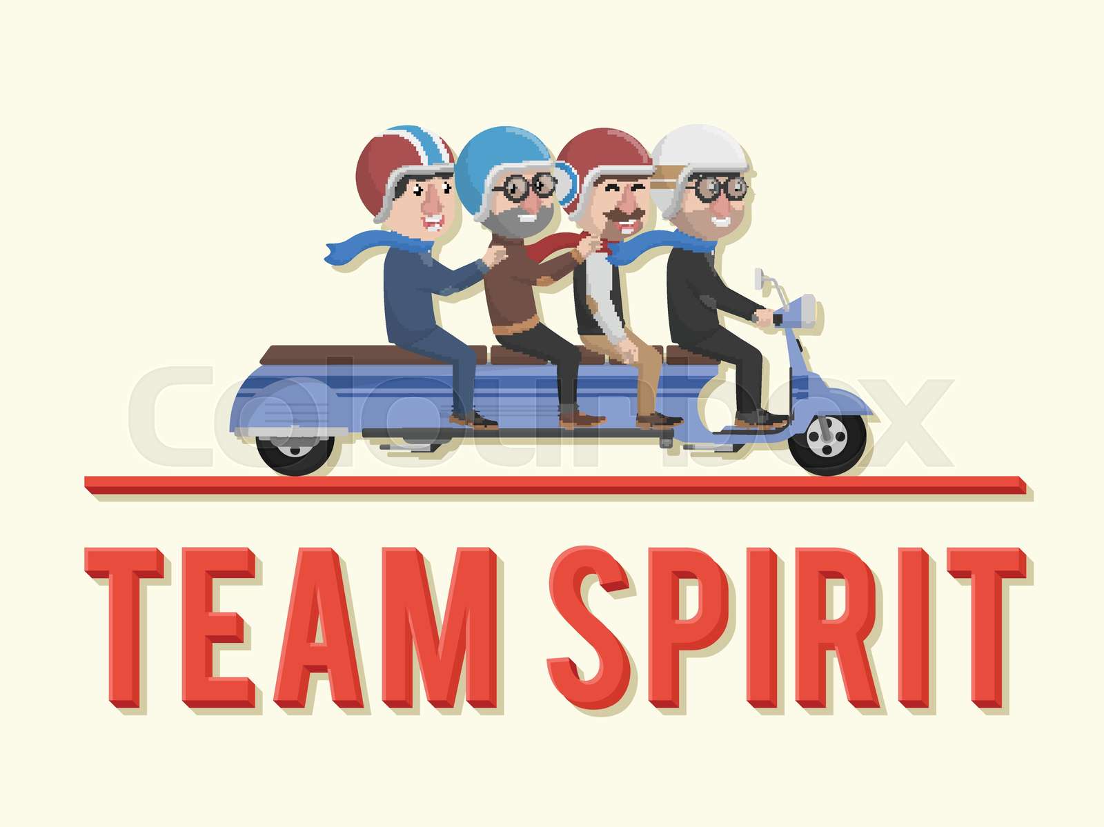 Team spirit business man | Stock vector | Colourbox