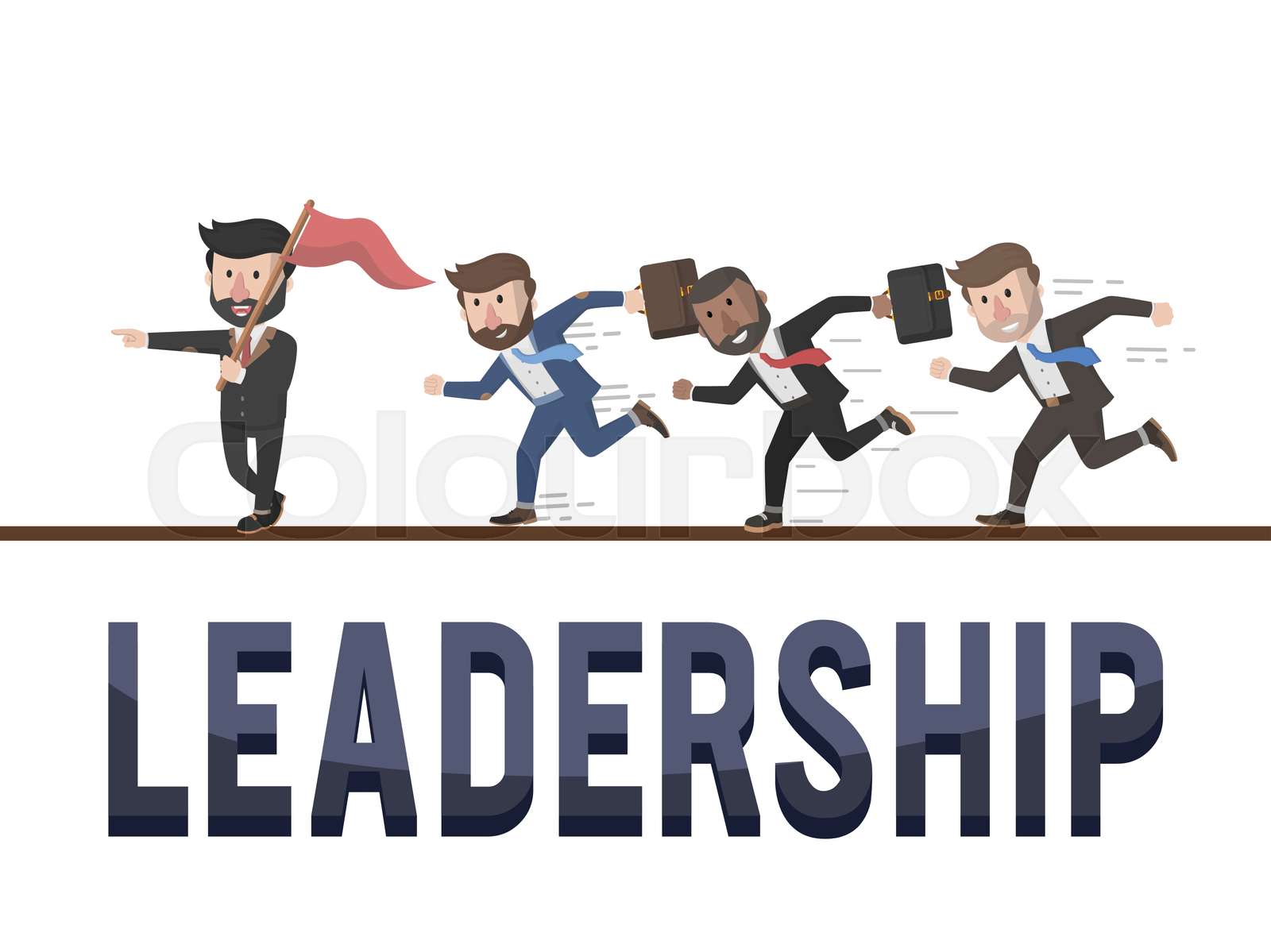 Leadership business concept illustration | Stock vector | Colourbox