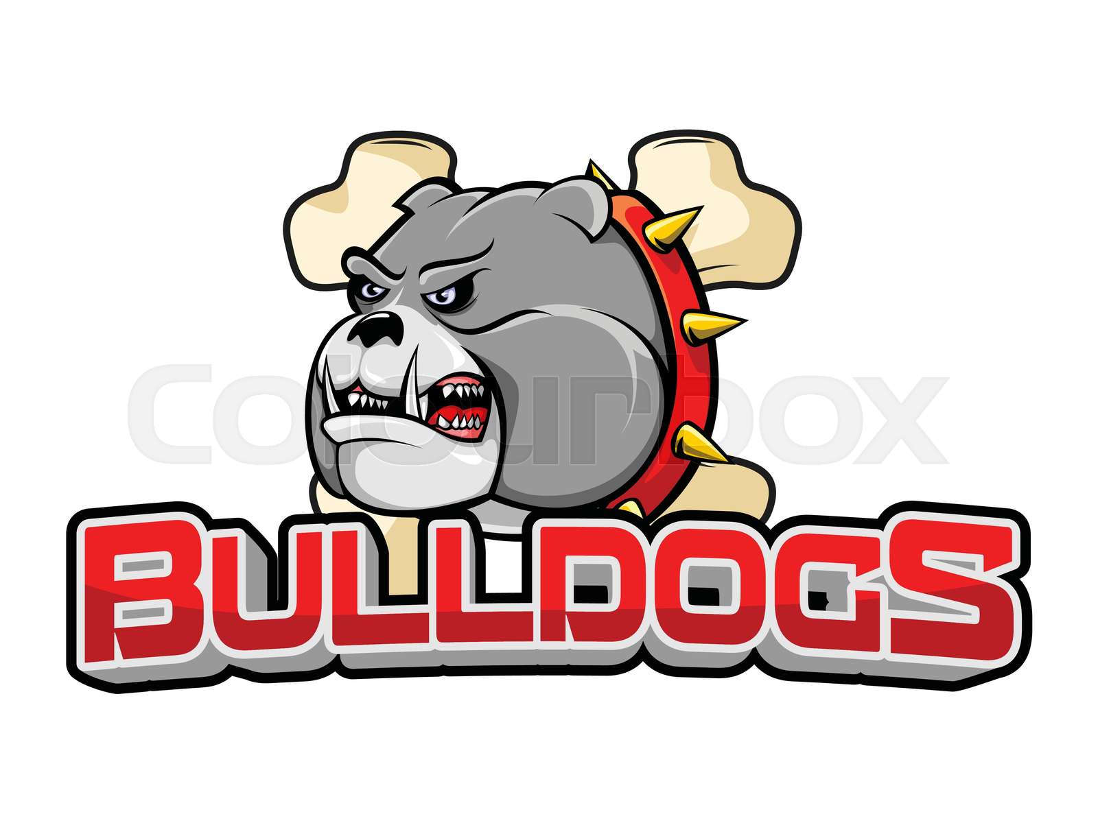 bulldogs banner illustration design | Stock vector | Colourbox