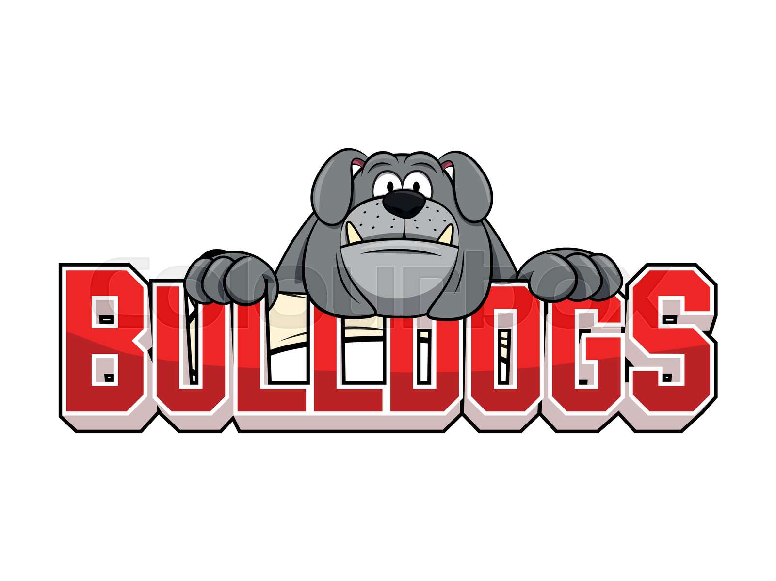bulldogs banner illustration design | Stock vector | Colourbox