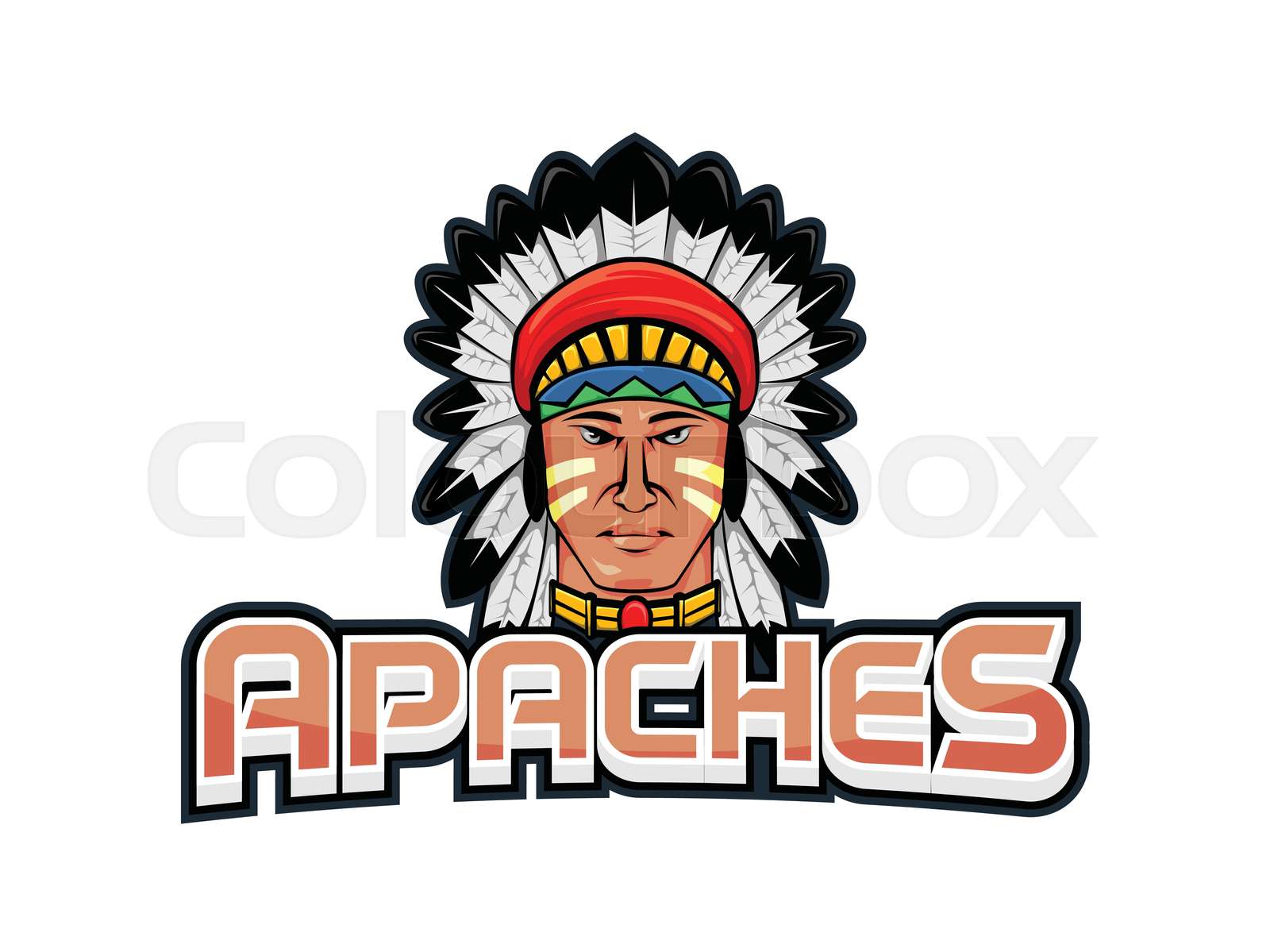 apaches banner illustration design | Stock vector | Colourbox
