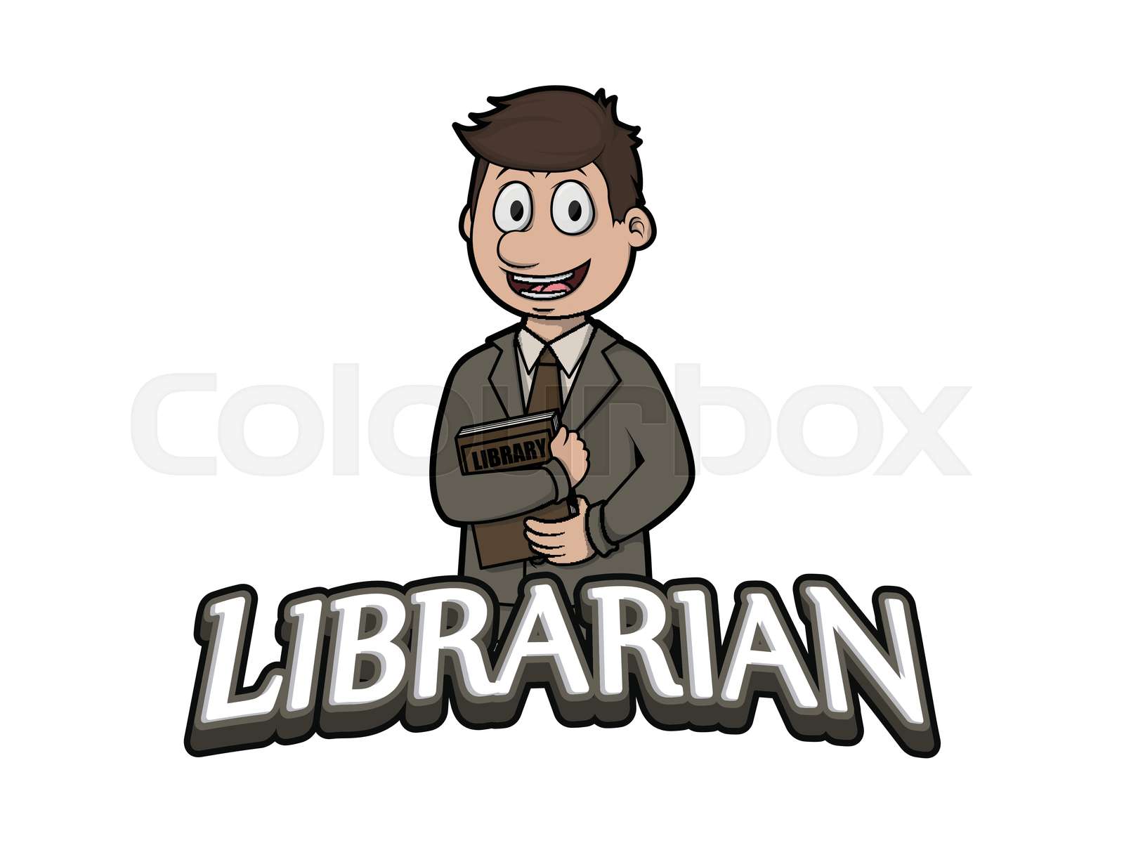 librarian logo illustration design | Stock vector | Colourbox